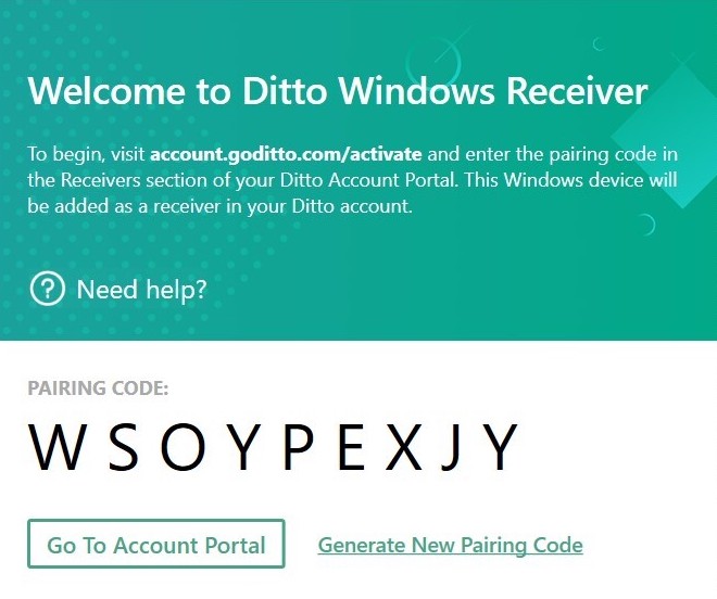 How to add a Ditto Receiver - Windows
